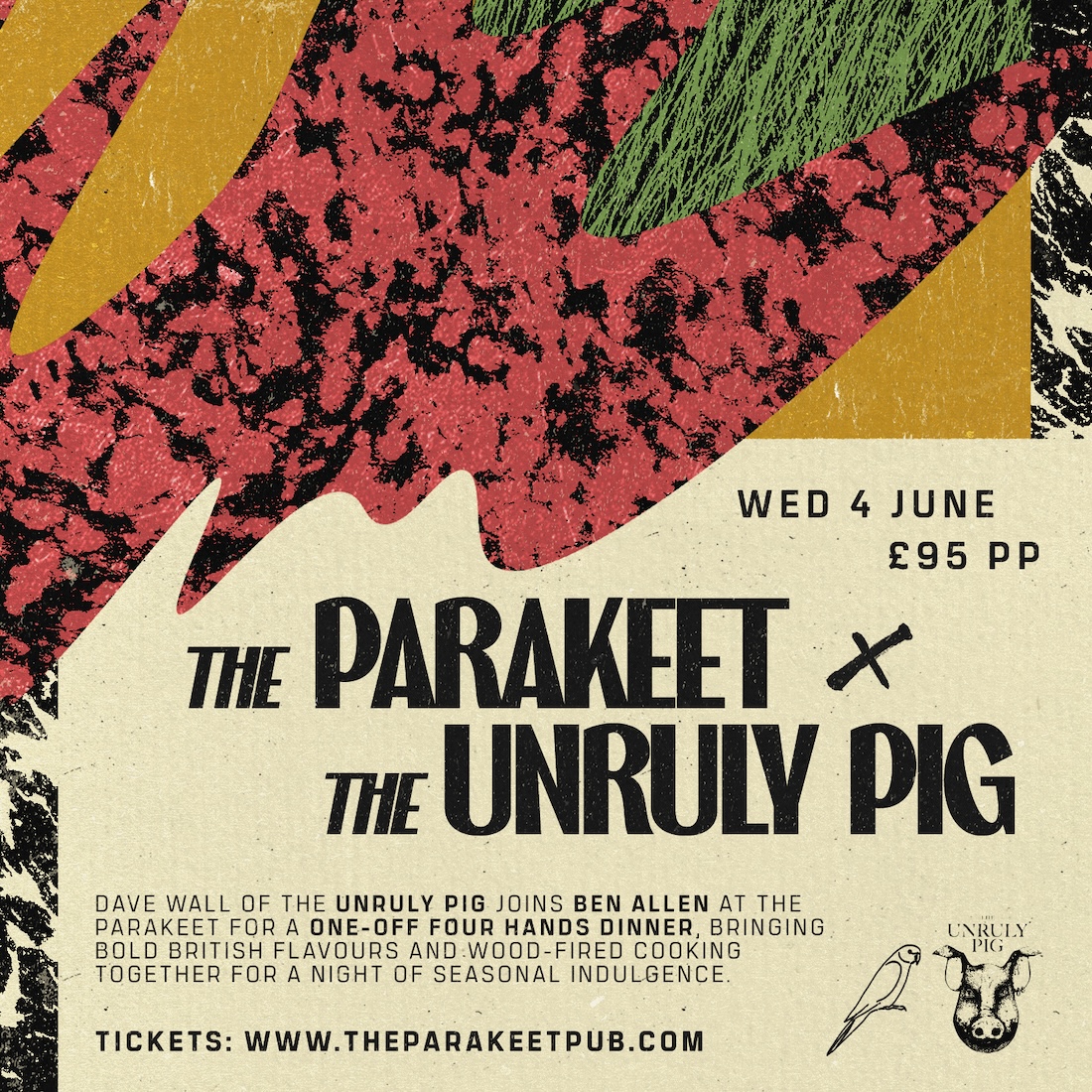 The Unruly Pig x The Parakeet - The Parakeet pub, the best restaurant ...